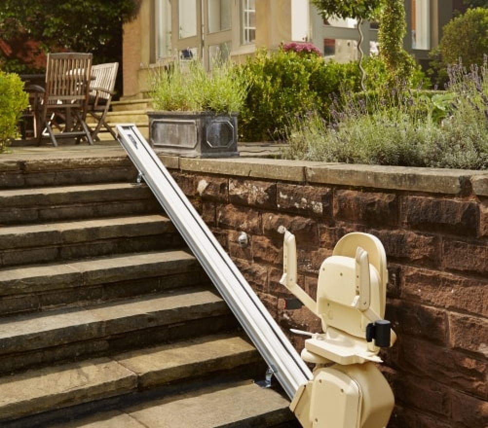 Outdoor Straight Stair lifts Installation & Repair | Stairlifts Pro Inc.